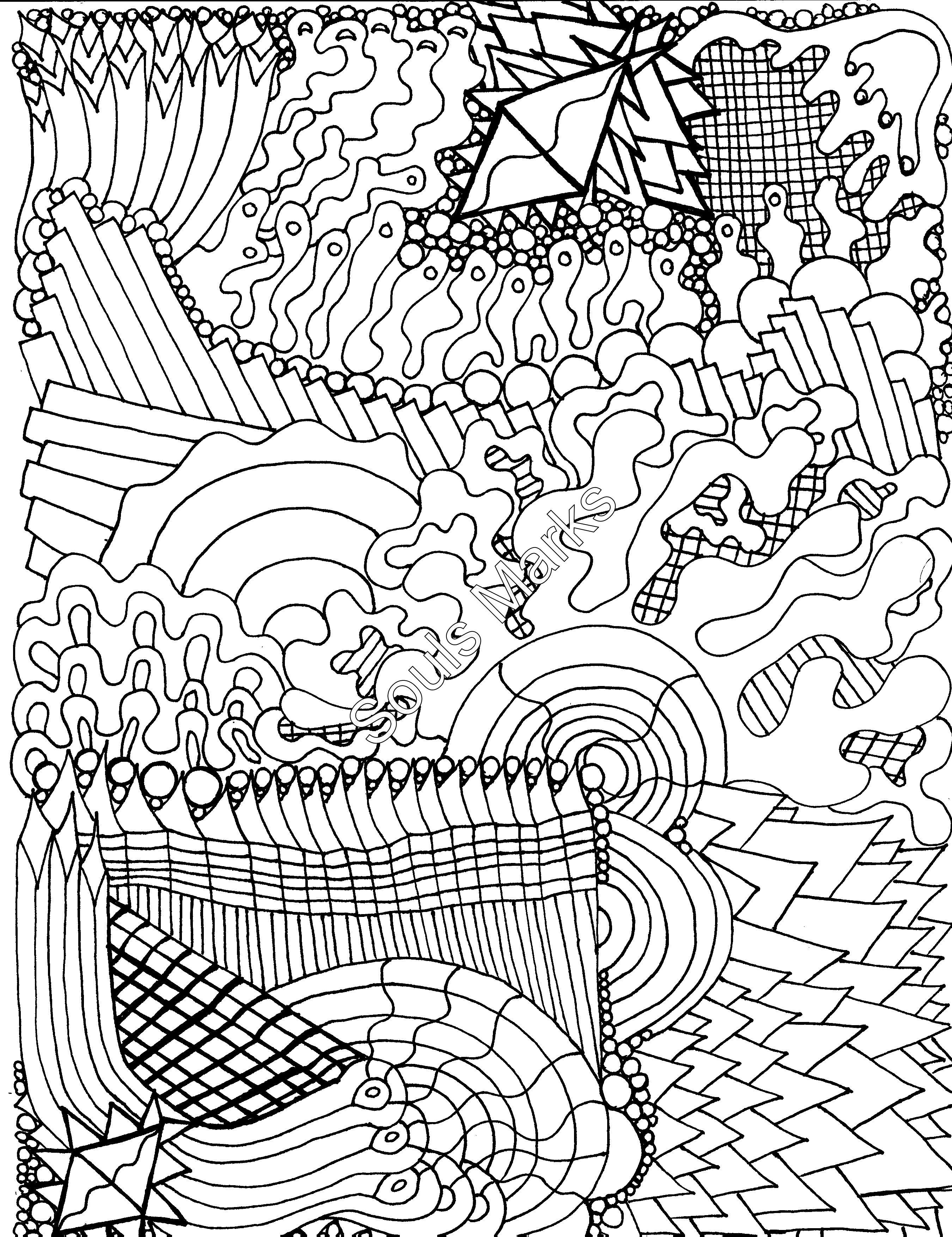 Whimsical Coloring Page-Instant Download – Soul's Marks